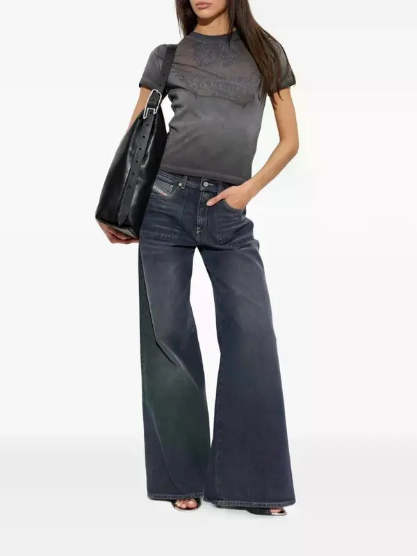 DIESEL® 1978 D-akemi-f Faded Wide Leg Jeans