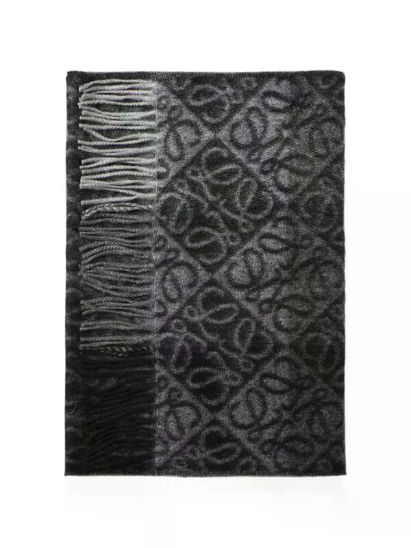 Loewe Anagram Scarf In Wool And Cashmere