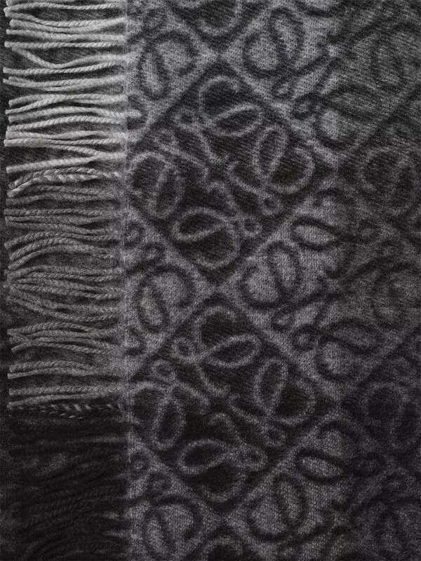 Loewe Anagram Scarf In Wool And Cashmere
