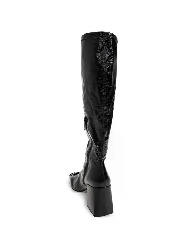 COURREGES Reedition Patent Finish Knee-high Boots