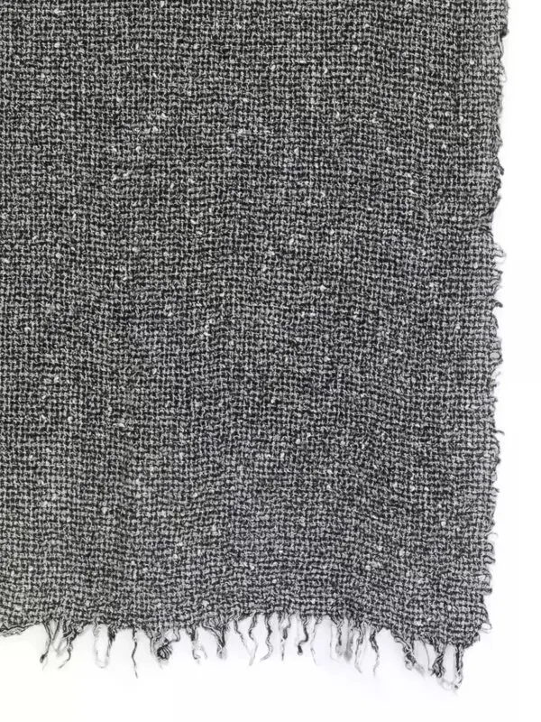 Faliero Sarti Marchetto Fringed-edge Textured Scarf - Grey