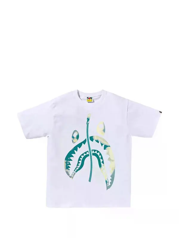 A BATHING APE Tie Dye Twist Shark T-shirt - White