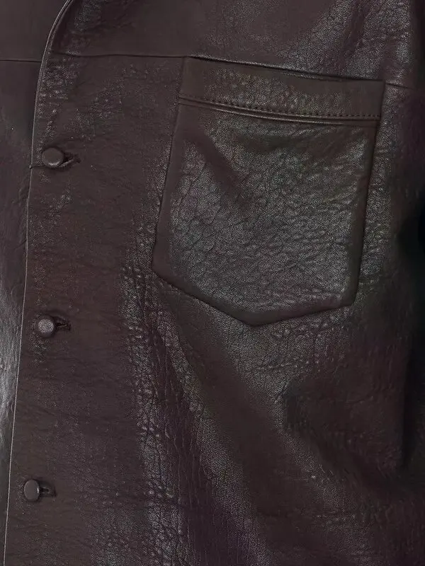 Saint Laurent Button-up Leather Jacket