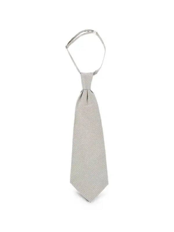Corneliani Textured Silk Neck Tie - Grey