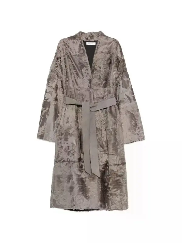 LISKA Long-sleeve Belted Coat