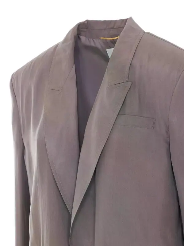 Saint Laurent Peak-lapel Silk Blazer