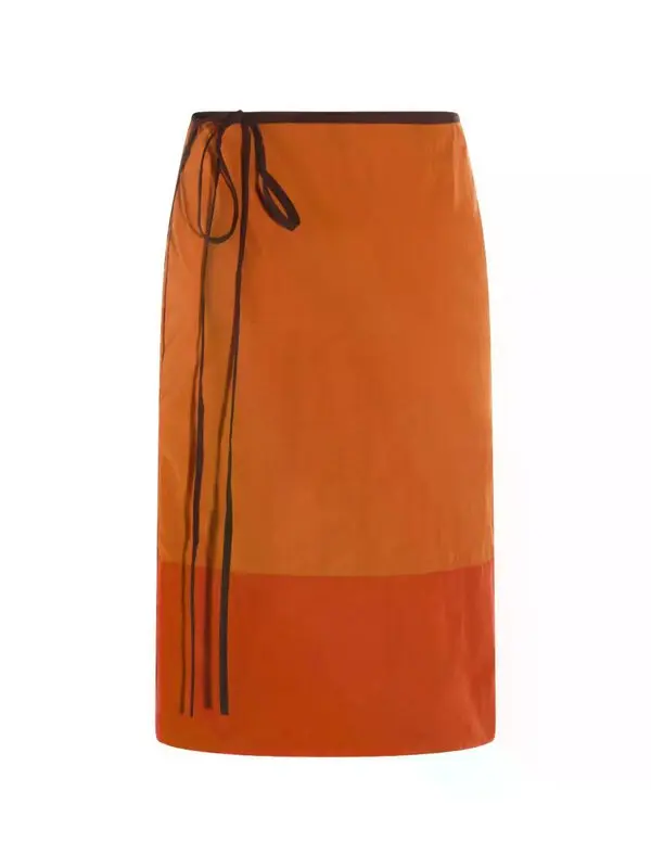 Saint Laurent Pocket Midi Skirt - Orange