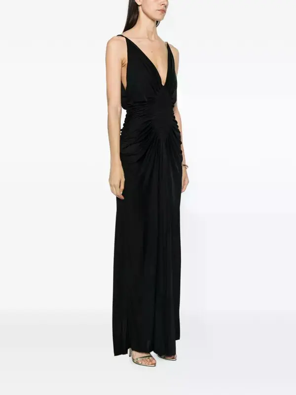 Versace Ruched Sleeveless Gown