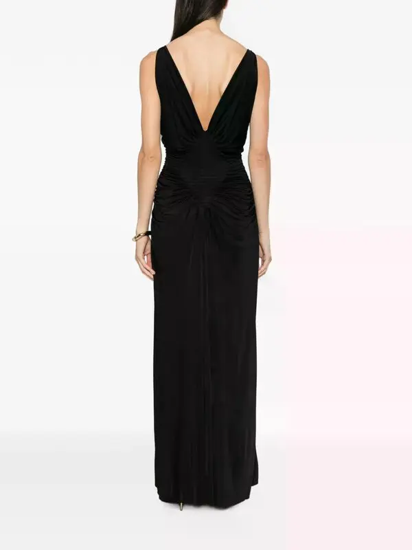 Versace Ruched Sleeveless Gown