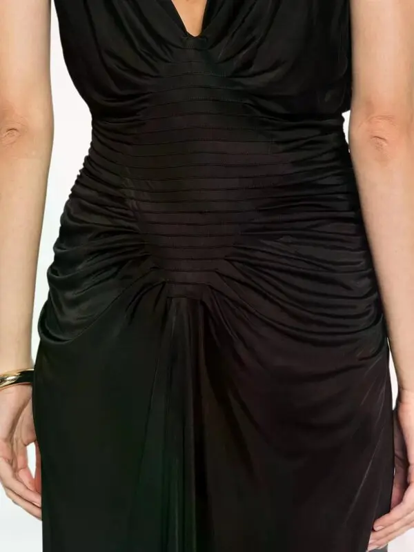 Versace Ruched Sleeveless Gown