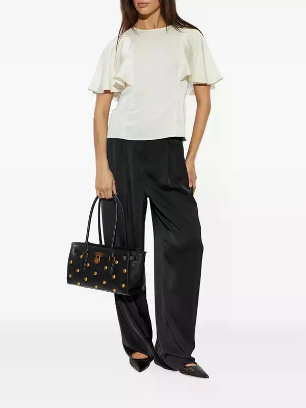 Michael Kors Cape Sleeve Satin Blouse - Neutrals