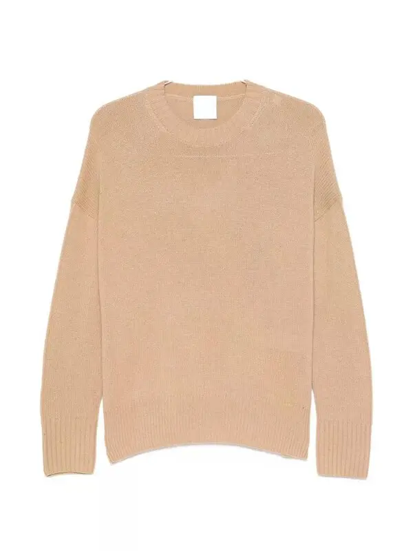 ALLUDE Ribbed-knit Crew-neck Sweater - Neutrals