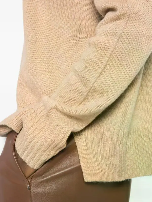 ALLUDE Ribbed-knit Crew-neck Sweater