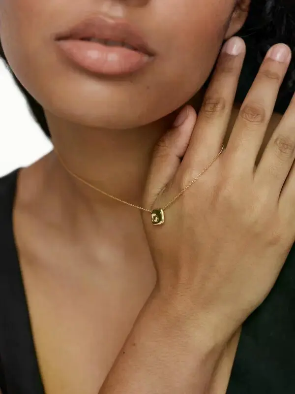 Monica Vinader Square-pendant Necklace - Gold