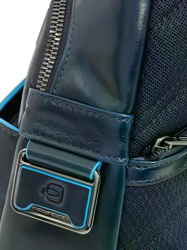 PIQUADRO Logo-plaque Leather Backpack