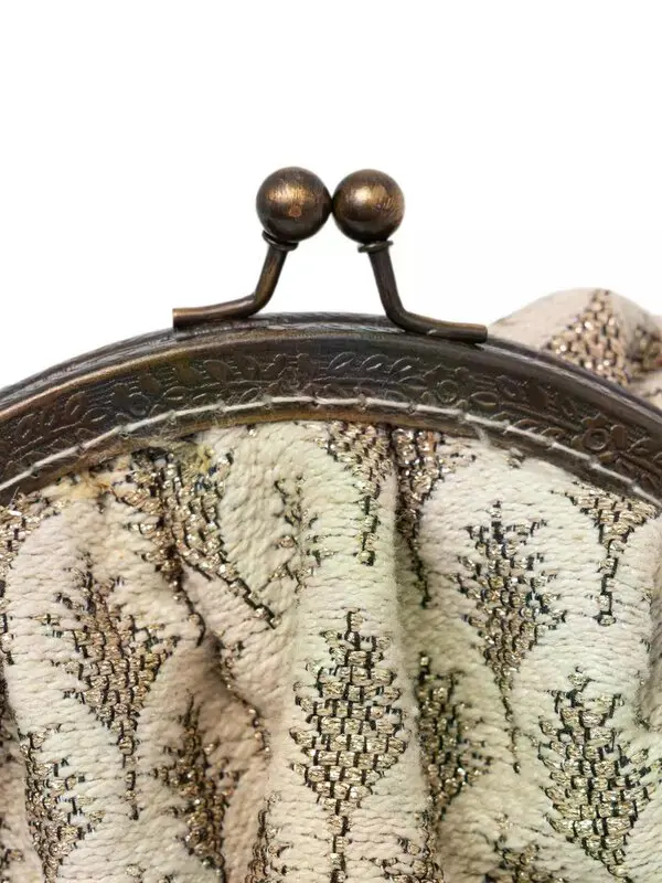 HOSS INTROPIA Jacquard-knit Clutch Bag With Metallic Threading