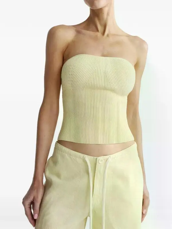 DL1961 Instasculpt™ Strapless Ribbed Knit Top