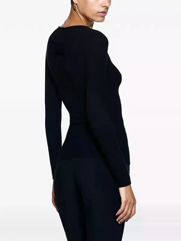 Giorgio Armani Fine-knit Round-neck Sweater