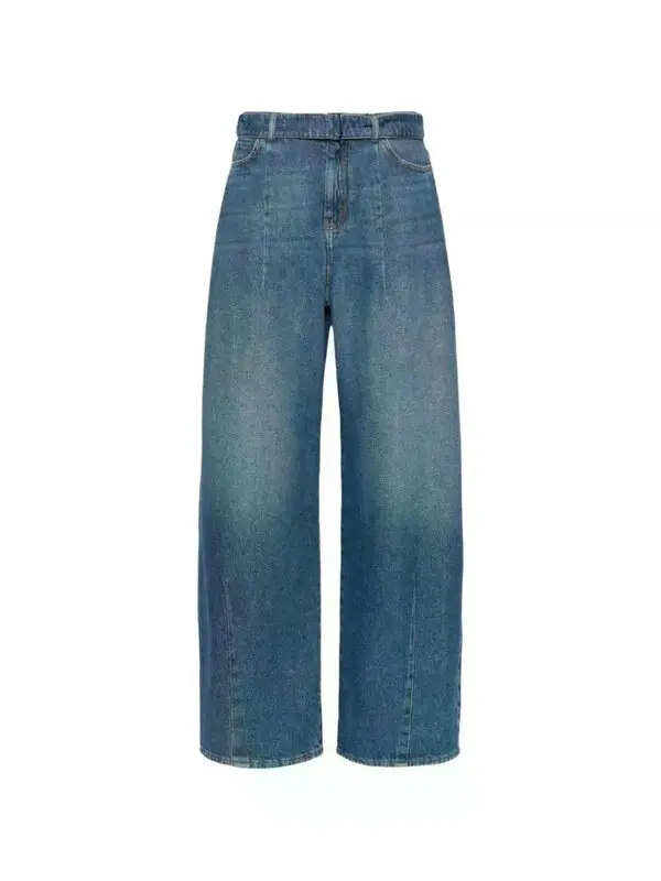 Max Mara Madia Belted Wide-leg Jeans - Blue