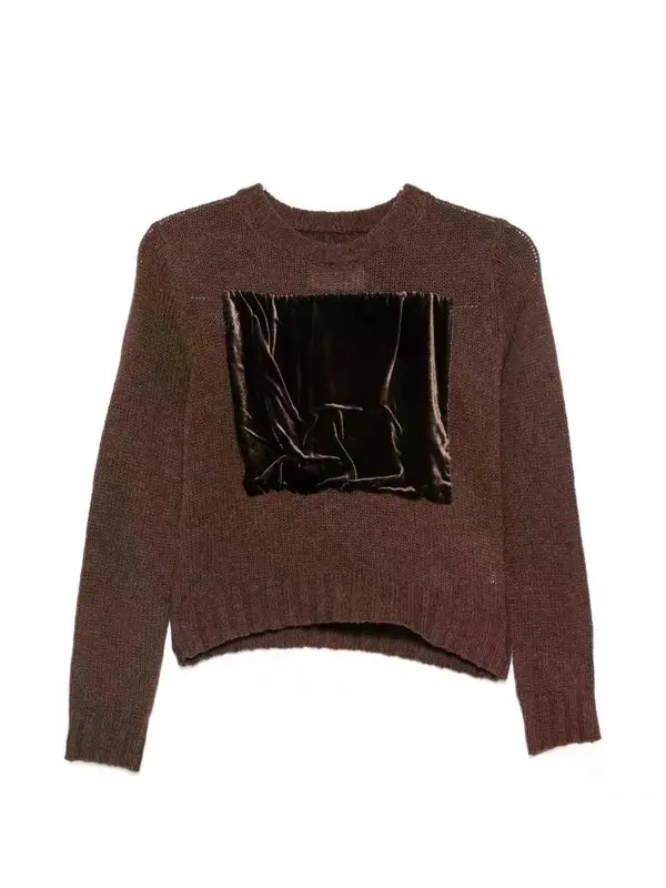 MAISON MARGIELA Velvet-patchwork Sweater