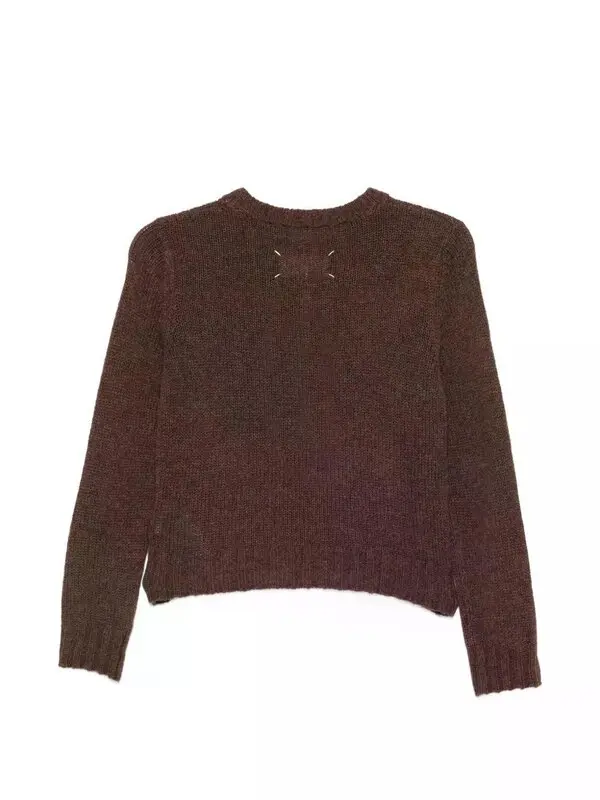 MAISON MARGIELA Velvet Patchwork Knit Sweater
