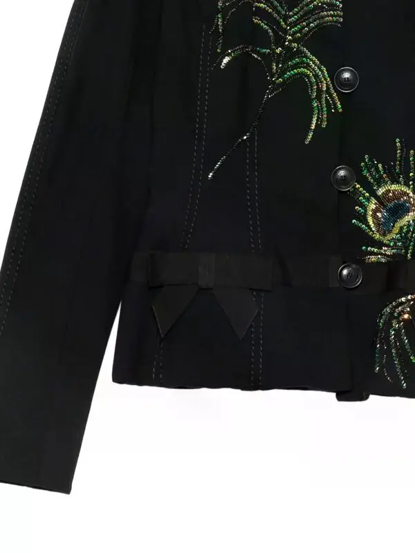 Dior Peacock-embellished Tailored Suit