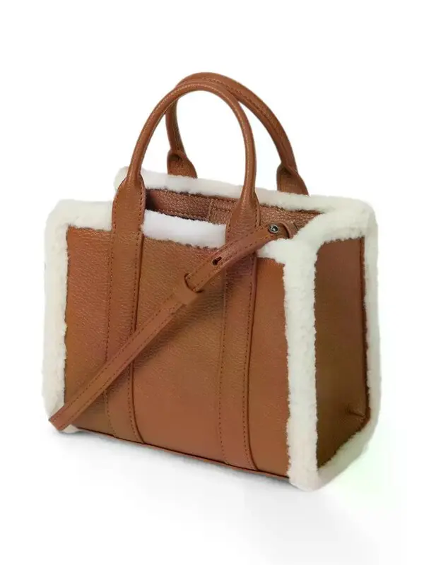 Karl Lagerfeld Mini Rue St-guillaume Shearling Square Tote Bag - Brown