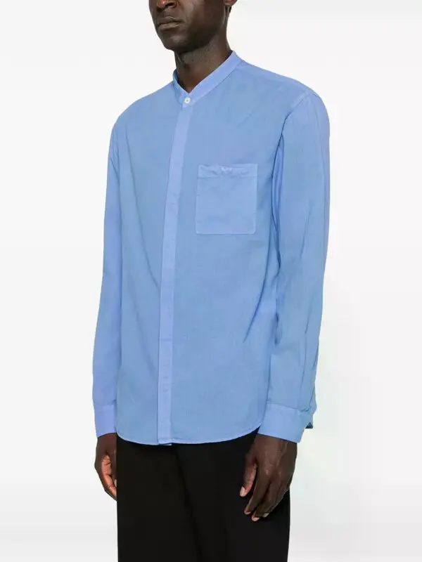 Emporio Armani Mandarin-collar Chest-pocket Shirt