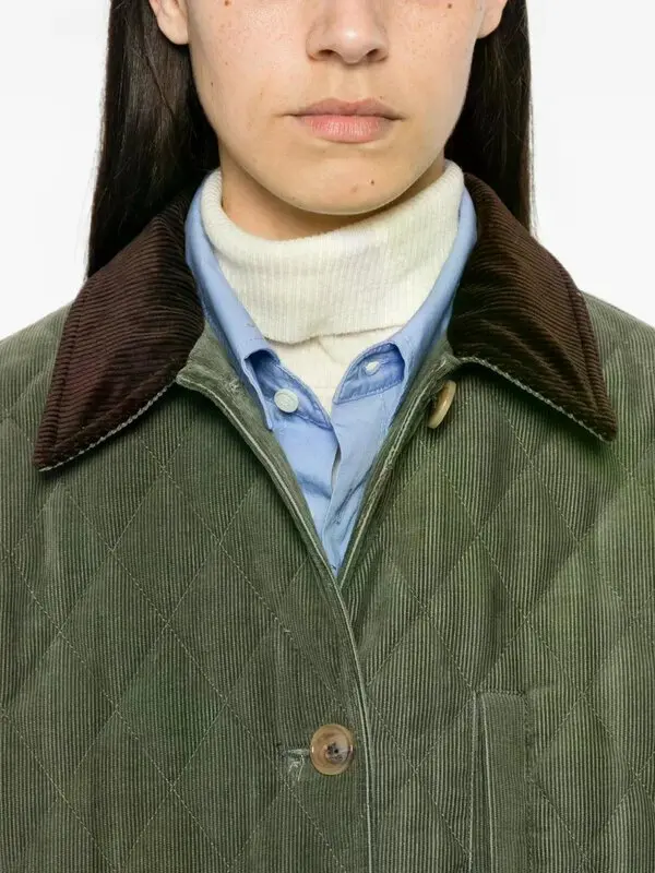BLAZÉ MILANO Quilted Corduroy-collar Jacket
