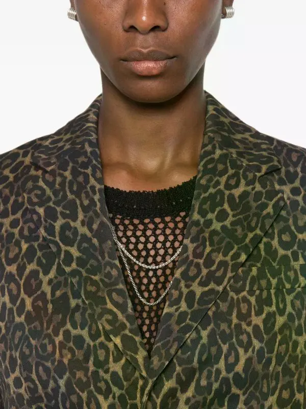 R13 Leopard-print Buttoned Blazer