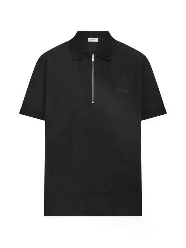 FERRAGAMO Polo With Zip Collar