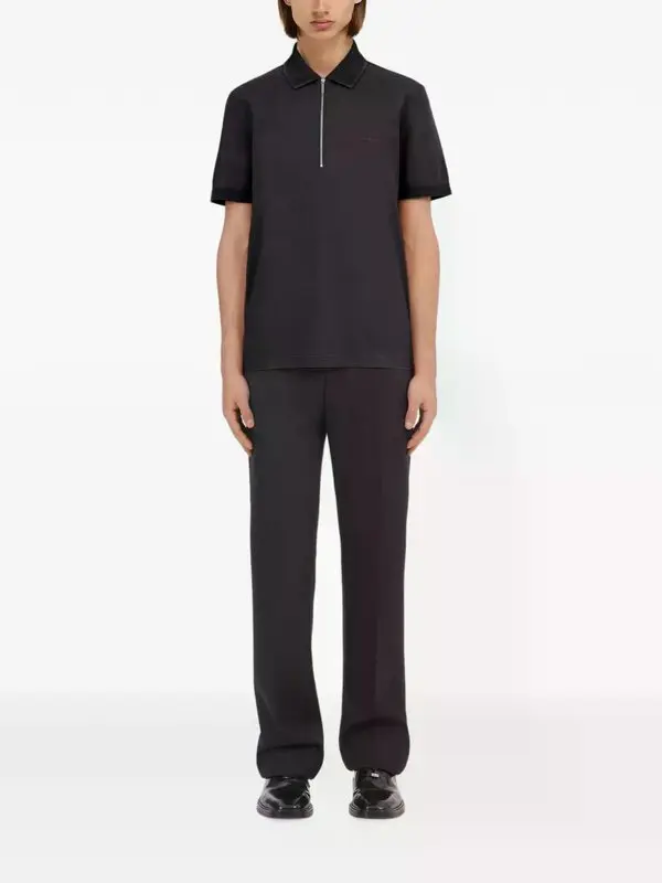 FERRAGAMO Polo With Zip Collar