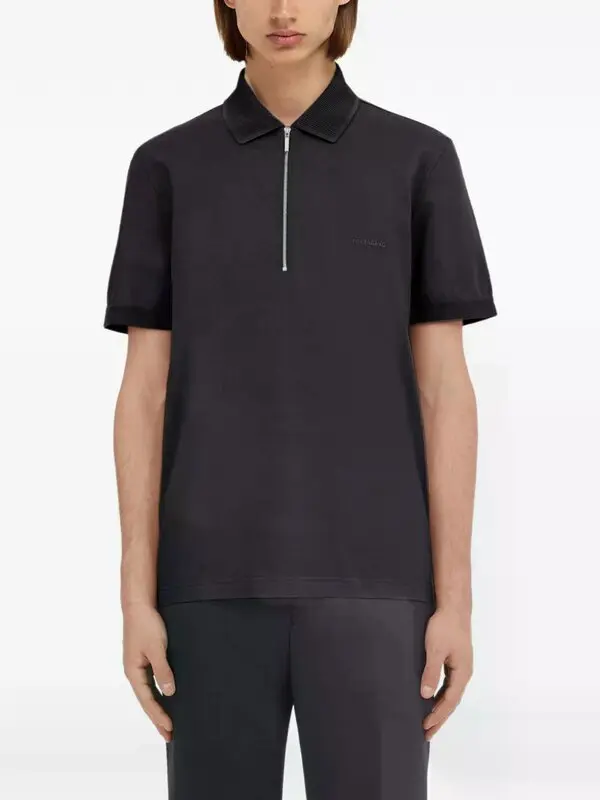 FERRAGAMO Polo With Zip Collar