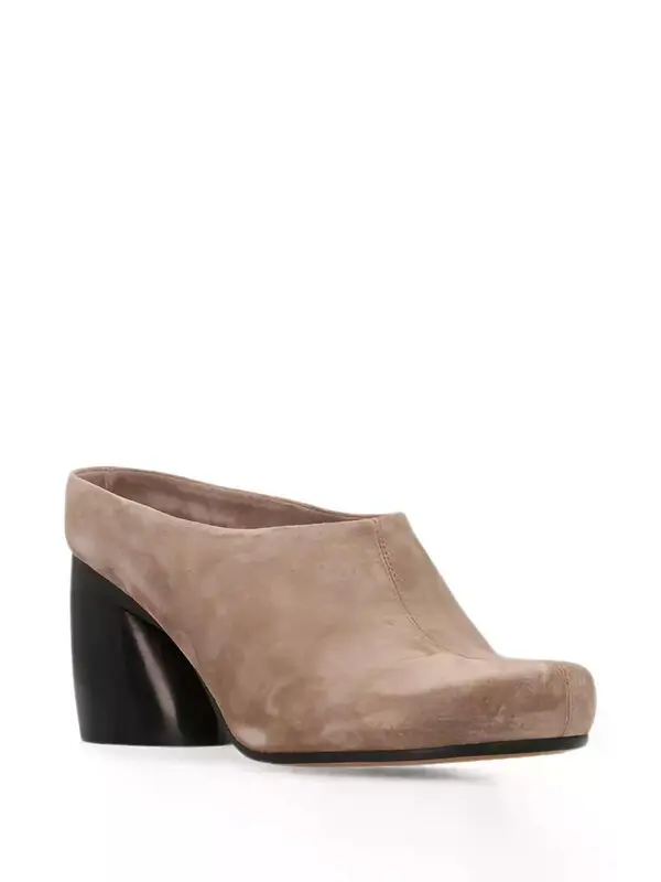 Loewe Oval Mules In Suede Calfskin