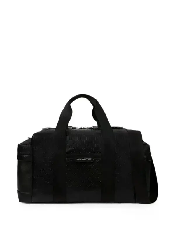Karl Lagerfeld Monogram Perforated Weekender Bag
