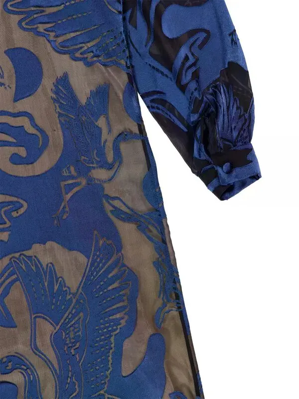 PAULA Turtleneck Devoré Dress