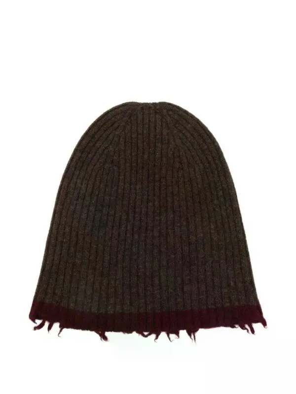 UMA WANG Ribbed Knit Beanie Hat