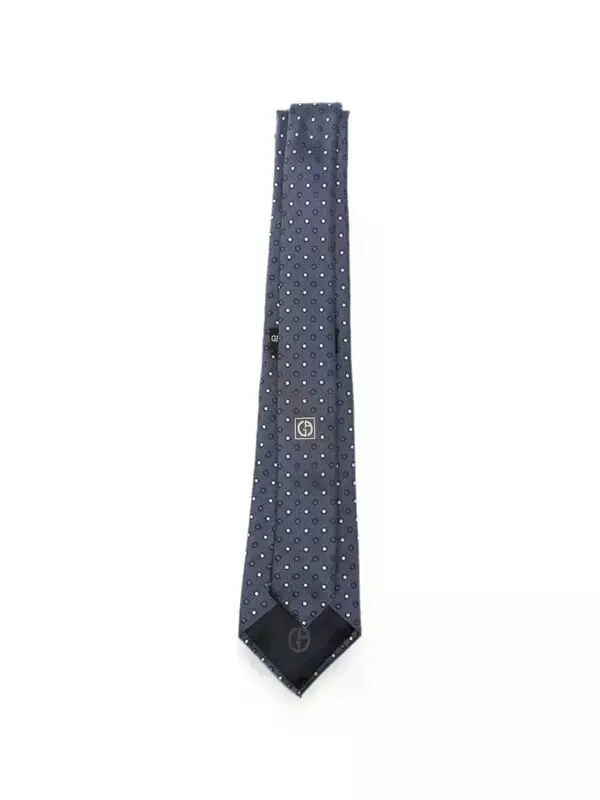 Giorgio Armani Polka-dot Silk Neck Tie