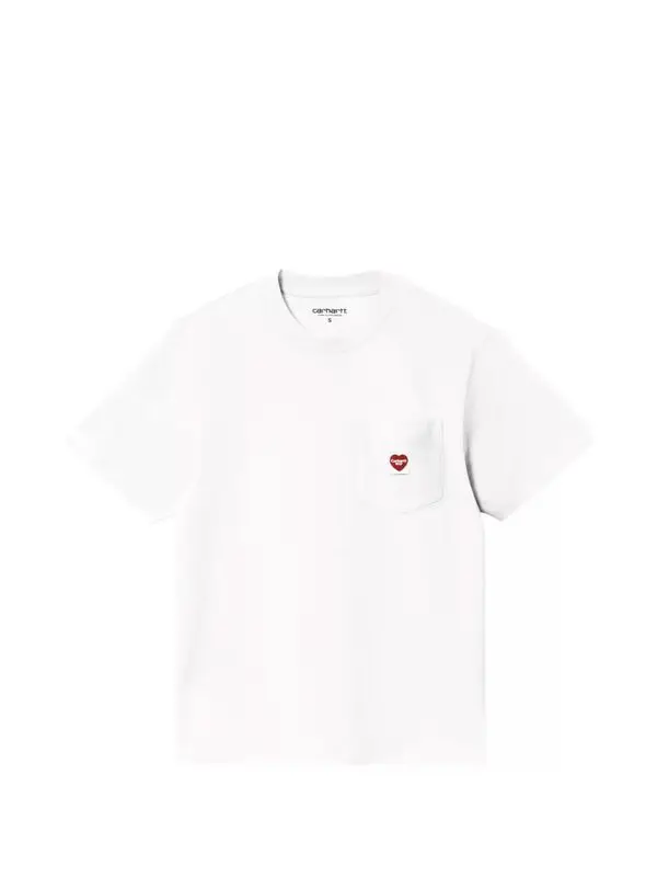 Carhartt Work In Progress S/s Pocket Small Heart T- Shirt - White