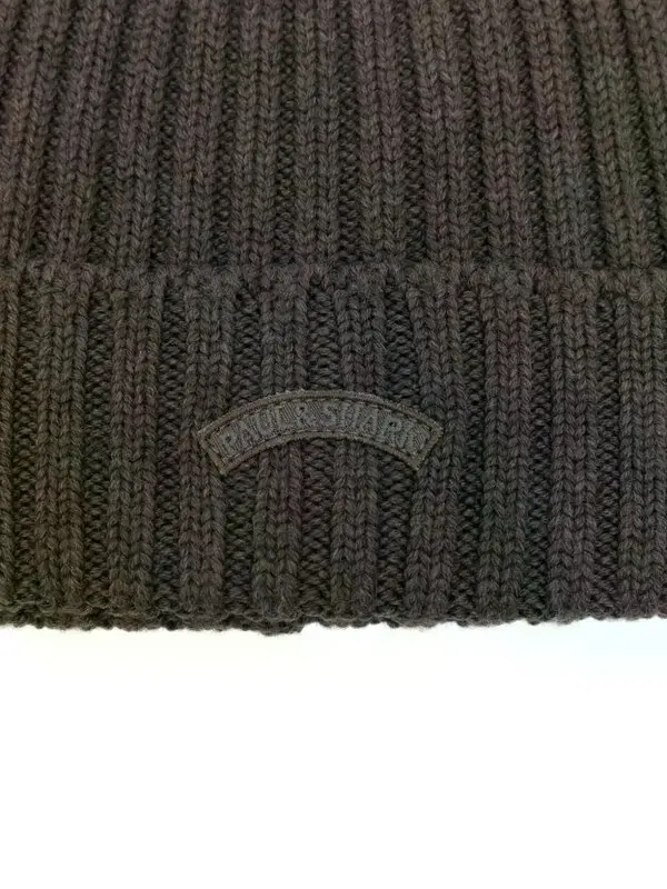 Paul & Shark Ribbed Knit Logo Patch Beanie