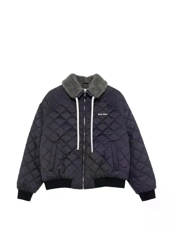 Miu Miu Quilted Shearling-collar Jacket