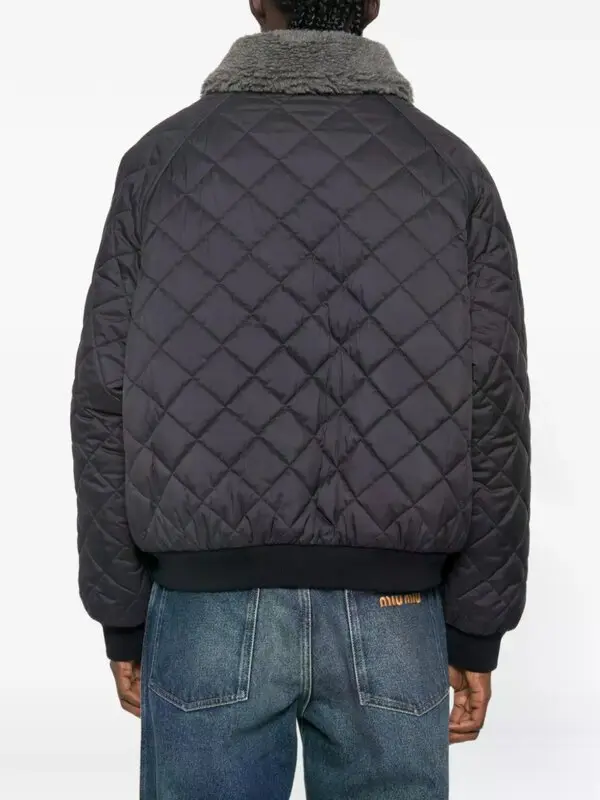 Miu Miu Quilted Shearling-collar Jacket