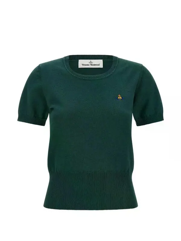 VIVIENNE WESTWOOD Bea Orb Embroidered T-shirt - Green