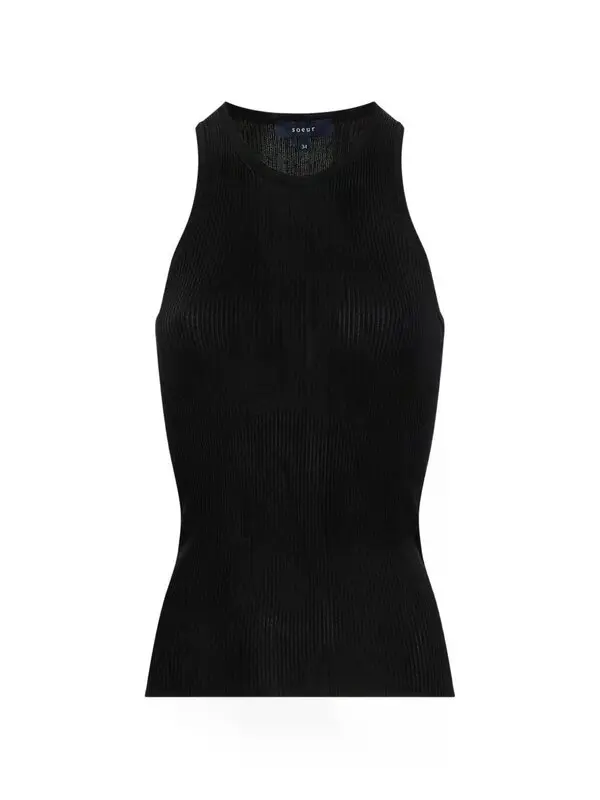 Soeur Kenzie Ribbed-knit Sleeveless Top