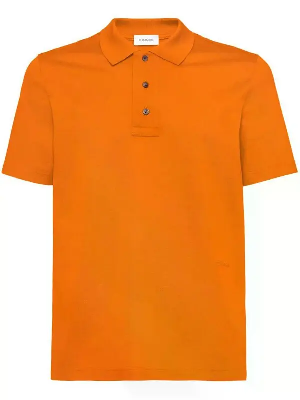 FERRAGAMO Polo-collar Cotton Polo Shirt