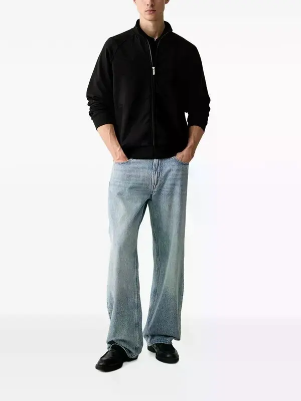 Karl Lagerfeld Monogram-pattern Zip-up Sweatshirt