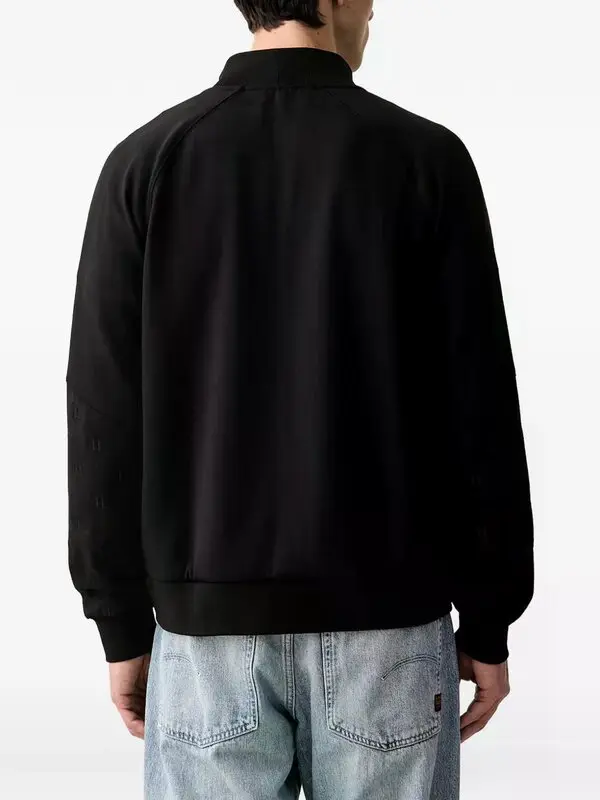 Karl Lagerfeld Monogram-pattern Zip-up Sweatshirt