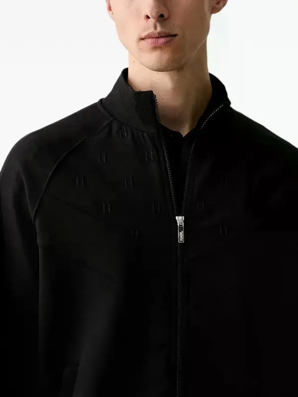 Karl Lagerfeld Monogram-pattern Zip-up Sweatshirt