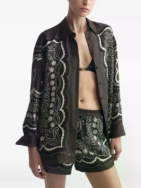 NILI LOTAN Alfie Bandana-print Shirt