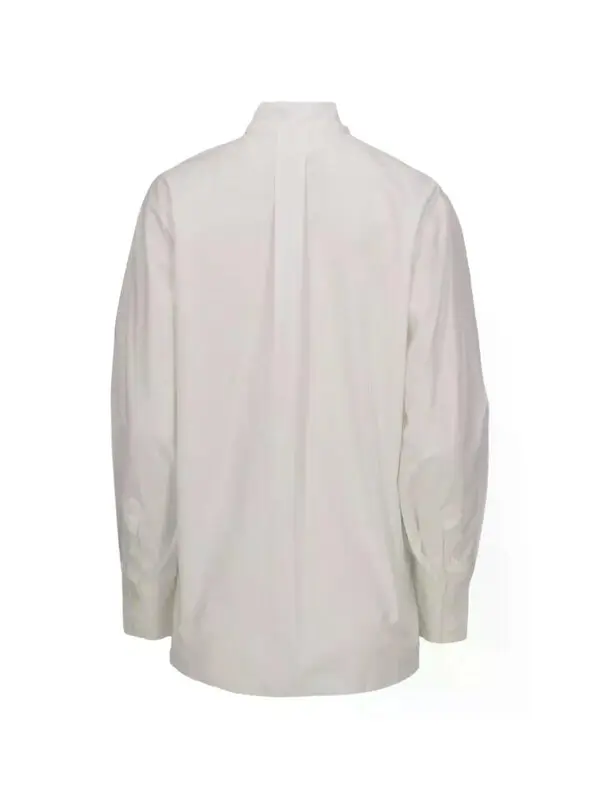 Isaia Tie-neck Long-sleeve Shirt